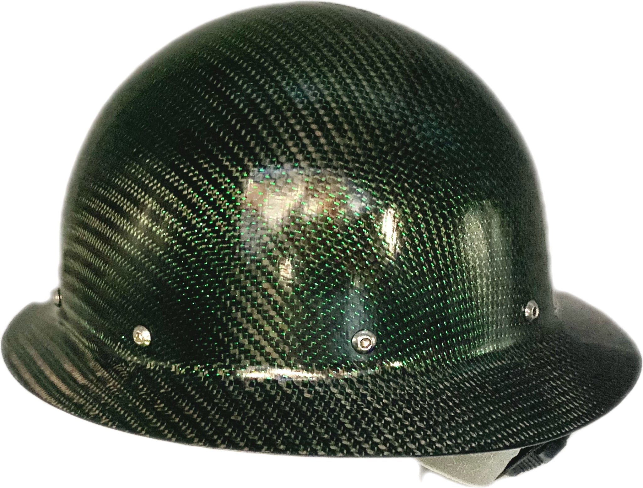 Green Reflections Carbon/Kevlar Hard Hat: Full Brim – Cerious Composites
